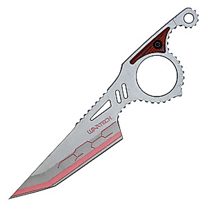 KCCEDGE BEST CUTLERY SOURCE Hunting Knife Tactical Knife Survival Knife 7.5" Fixed Blade Knife with Pressure Retention Sheath Camping Accessories Survival Kit Survival Gear Tactical Gear 79934 (Red)