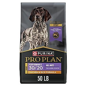 Purina Pro Plan High Calorie, High Protein Dry Dog Food, 30/20 Chicken & Rice Formula - 50 lb. Bag