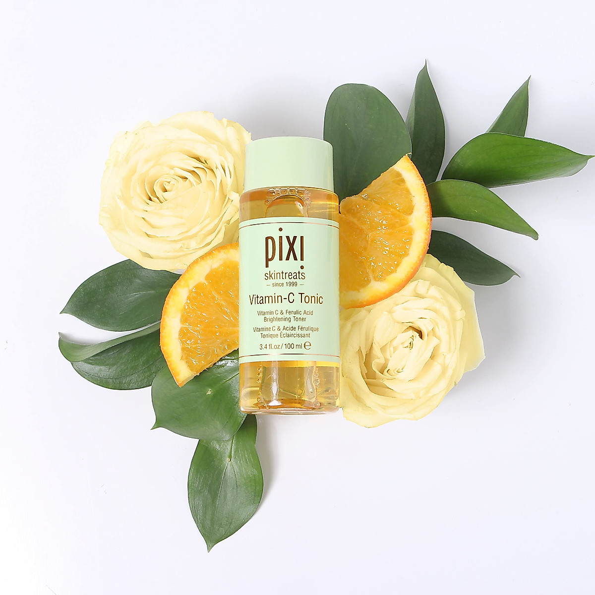 Pixi Vitamin-C Tonic,Brightening & Soothing Facial Toner, Boost Skin Luminosity, Infused with Vitamin-C & Ferulic Acid, Alcohol Free Daily Toner, 100ml / 3.4fl oz