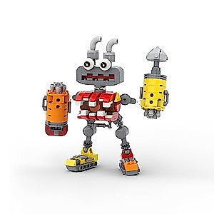 Red Monsters Robot Singing Action Figure Building Block Kit, Wubbox Sing Monsters Horror Game Build-and-Display Model Toys,Collectible Building Bricks Gift for Kids Boys Girls and Fans(303 Piece)