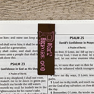 Christian Art Gifts Set of 6 Vintage Floral Grace Inspirational Magnetic Bible Verse Bookmark with Scripture, Size Regular 2.3" X .75"