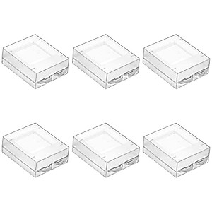 Cosmos Pack of 6 Plastic Protective Storage Case Boxes Holder Compatible with GoPro Hero Battery Frosted Clear Color