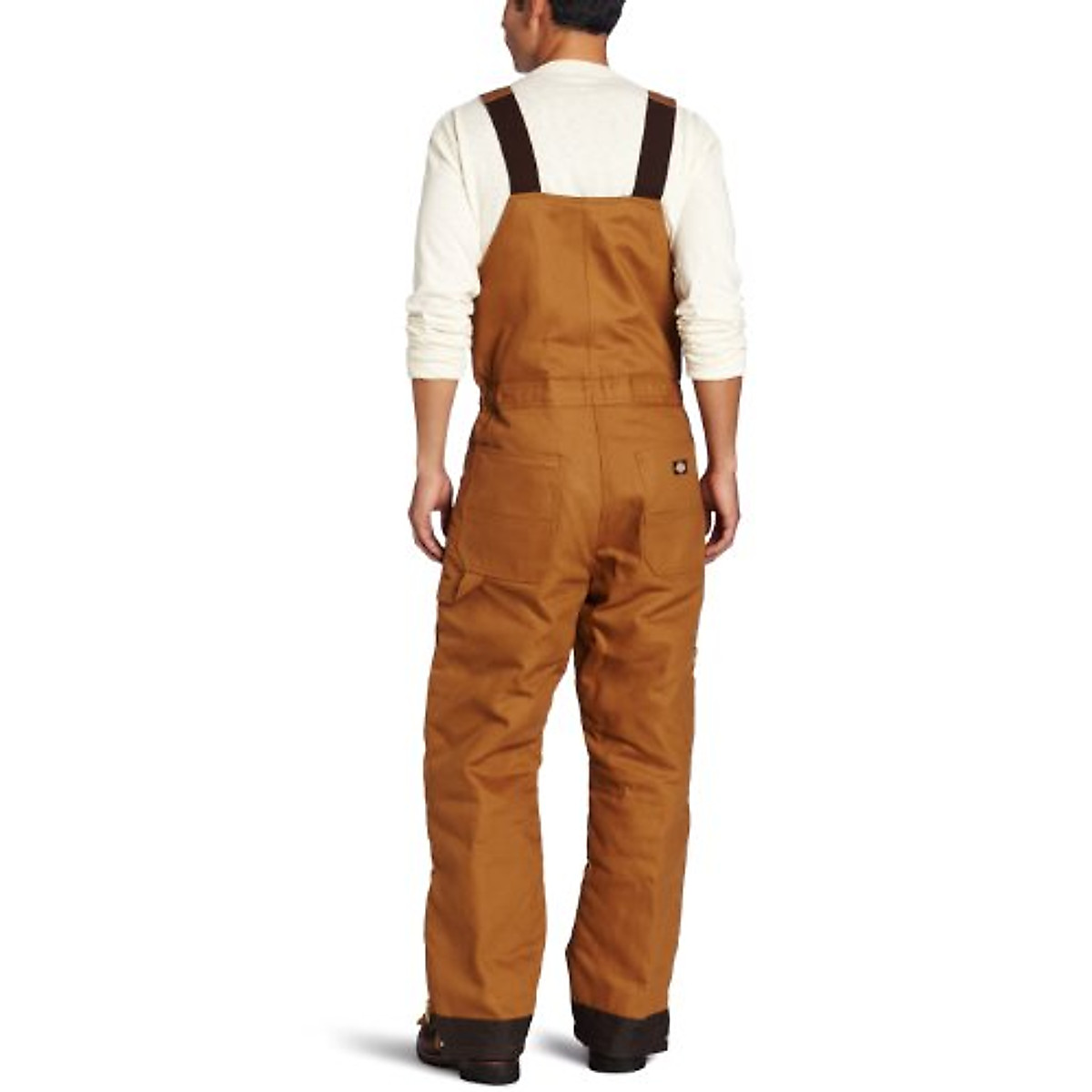 Dickies Men's Premium Insulated Bib Overall, Brown Duck, XX-Large/Short