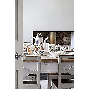 Portmeirion Botanic Garden Collection Flared Tankard Mug | 14 Oz Coffee Mug with Garden Lilac Motif | Made in England from Fine Earthenware | Dishwasher Safe