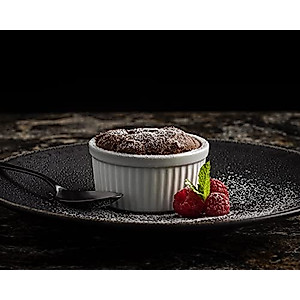 Bellemain Creme Brulee 4 oz Ramekins | Mini Casserole Dish Set, Charcuterie Bowls, Pot Pie Baking Dishes, Souffle Cups, Soy Sauce Bowls | Fluted Porcelain Bowls, Oven Safe to 500F, Set of 6 (White)
