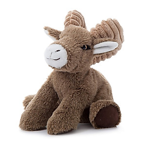 The Petting Zoo Big Horn Sheep Stuffed Animal Plushie, Gifts for Kids, Wild Onez Wildlife Animals, Sheep Plush Toy 9 inches