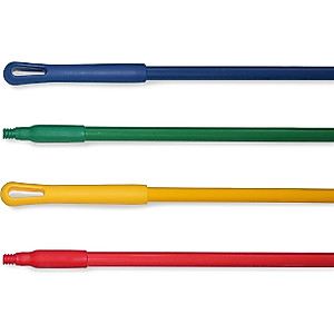 SPARTA 41225EC04 Fiberglass Broom Handle, Mop Handle, Replacement Handle With Acme Threaded Tip For Commercial Cleaning, 48 Inches, Yellow