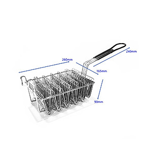 NC Taco Deep Shell Fryer Taco Holder Basket with Grip Handle, Practical, 4/6 Shells Optional - 6 Shells