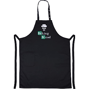 EXPRESS-STICKEREI BAKING BREAD Embroidered Bib Apron with Slogan for hobbybakers adjustable baking Apron with Pocket for men women Kitchen Gift for Mother, Daughter, Grandma, Grandfather, Father