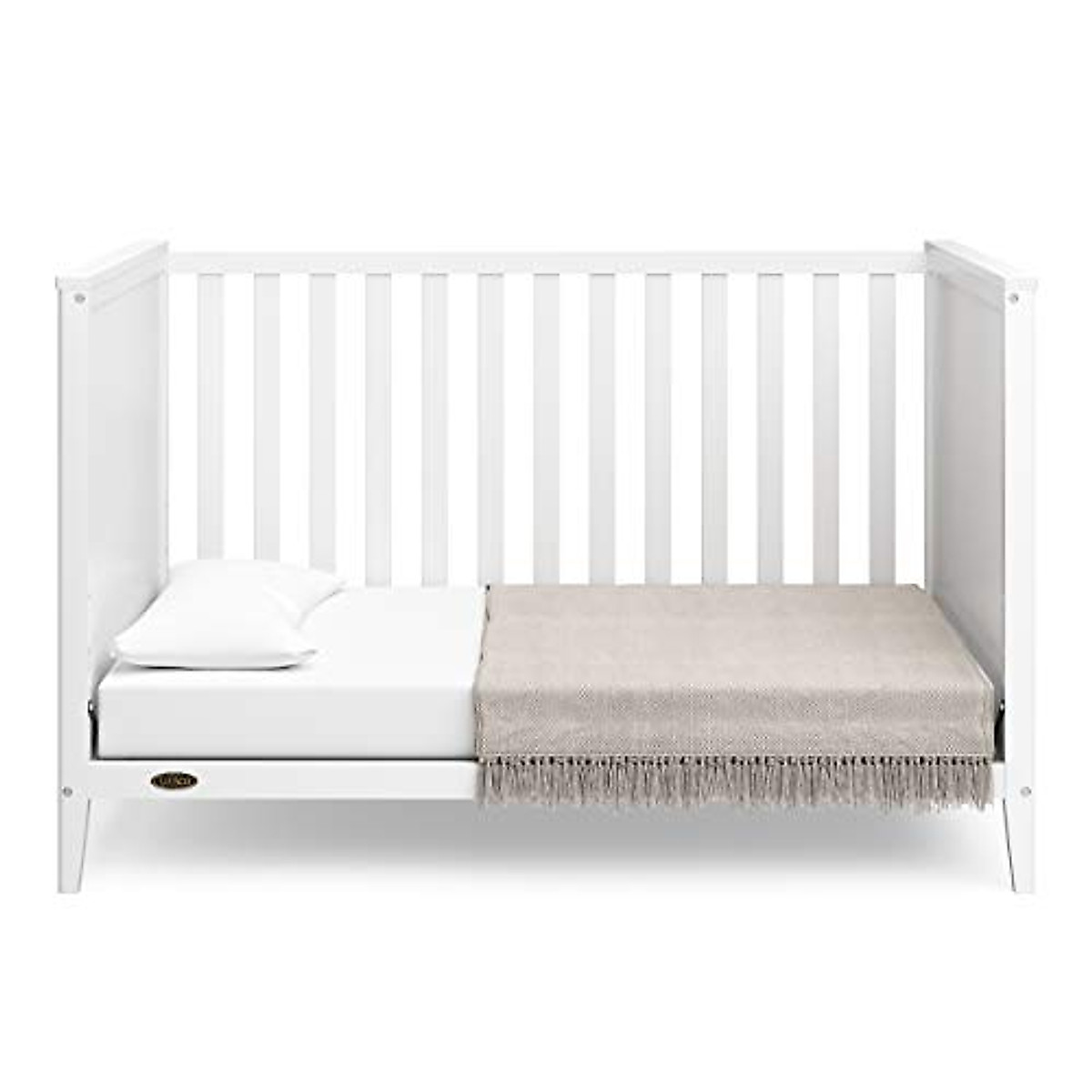 Graco Melbourne 3-in-1 Convertible Crib (White) – Converts from Baby Crib to Toddler Bed and Daybed, Fits Standard Full-Size Crib Mattress, Adjustable Mattress Support Base