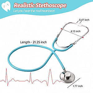 Phobby Durable Doctor Kit for Kids, 27 Pcs Deluxe Pretend Play Medical Kit Toy with Real Stethoscope, Doctor Toys for Toddlers Boys Girls Aged 3 4 5 6 7 8