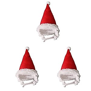Balacoo Hats Dragon Holiday Hamster Year New Costume Santa Bearded Merry Plush Caps Grooming Winter Xmas Outfits Christmas Hair Cap Red Squirrel Chinchilla Hat Hedgehog Guinea-Pig