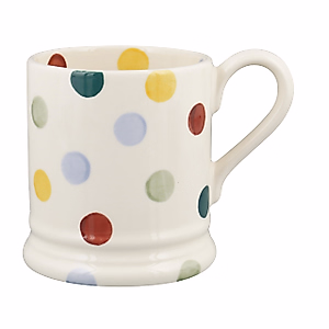 Emma Bridgewater Boho Handmade Ceramic Polka Dot Gift Half-Pint Coffee and Tea Mug