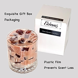 Erirurs Sweet Latte-Scented Iced Coffee Candle - Natural Soy Wax Blend with Essential Oils - Decorative Mug Candle for Aromatherapy, Meditation, and Home Decor - Ideal Gift for Coffee Lovers