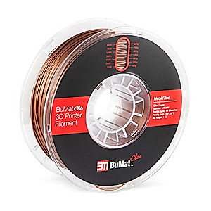 BUMAT Elite Metal Filled 3D Printer Filament, 1.75mm (Copper), 1kg Spool (2.2lbs), Guaranteed Fresh, Dimensional Accuracy +/- 0.02mm, Tangle-Free, Fits Most FDM Printers [Risk-Free]