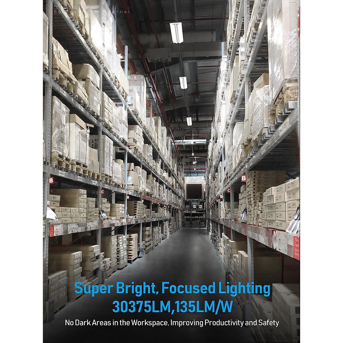 LEONLITE LED Linear High Bay Light 4FT, 225W 30375LM Adjustable Tilt Linear High Bay Shop Light, 135LM/W, 120-277V, 0-10V Dimmable Commercial Hanging Shop Lights for Warehouse, 5000K Daylight, ETL