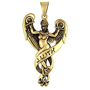 Dryad Design Lilith Pendant Goddess Jewelry - Bronze Wiccan Women's Empowerment Amulet