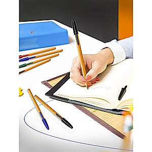 BIC Orange Fine, Ballpoint Pens, Writing Pens with Long-Lasting Ink, Fine Point (0.8 mm), Black Ink, Box of 20
