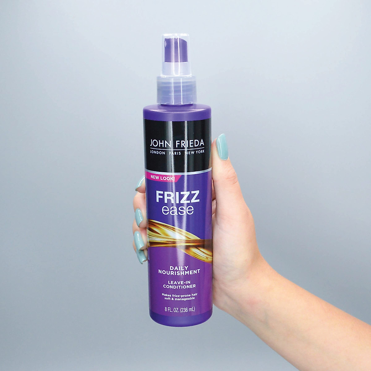 John Frieda Frizz Ease Daily Nourishment Leave-In Conditioner, Detangles Frizzy, Damaged Hair, Reduces Breakage, Protects Against Heat, with Vitamins A, C, E & Green Tea Extract, 8 Oz