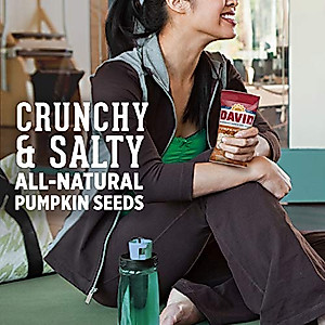 DAVID Roasted and Salted Pumpkin Seeds, 2.25 oz, 12 Pack