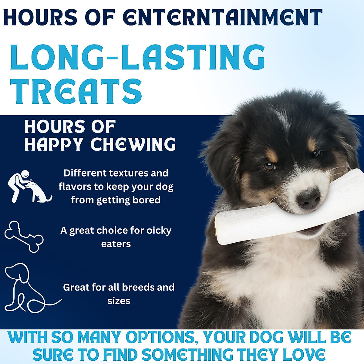 FETCHERONI Dog Treat Variety Box - Variety Box Consists of 5 Pig Ears, 3 Yak Cheese Chews, 3 Bully Sticks, 2 Cow Ears, and 1 Dog Bone - Long Last Dog Chew Treats - All Treats are 100% Natural