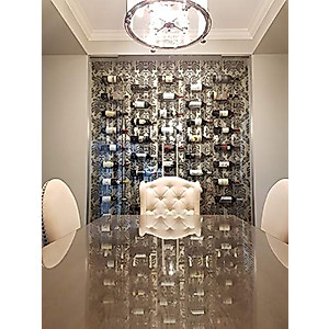 VintageView Wall Series (6 Ft) - 36 Bottle Wall Mounted Wine Bottle Rack Kit (Satin Black) Stylish Modern Wine Storage with Label Forward Design