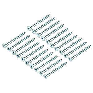 uxcell Furniture Confirmat Screw 7x85mm Hex Socket Wood Screws Zinc Plated 20pcs