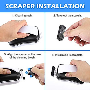 SWETOR Fish Tank Magnetic Glass Cleaner,Aquarium Glass Cleaner Magnet,Fish Tank Cleaning Tools with Scraper.(Large)