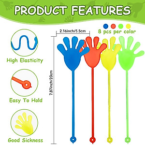 MAQIHAN 32pcs Sticky Hands - Sticky Fingers, Hand Squishy Toy, Halloween Toys, for Birthday Party Favors, Best Birthday Party Favors.