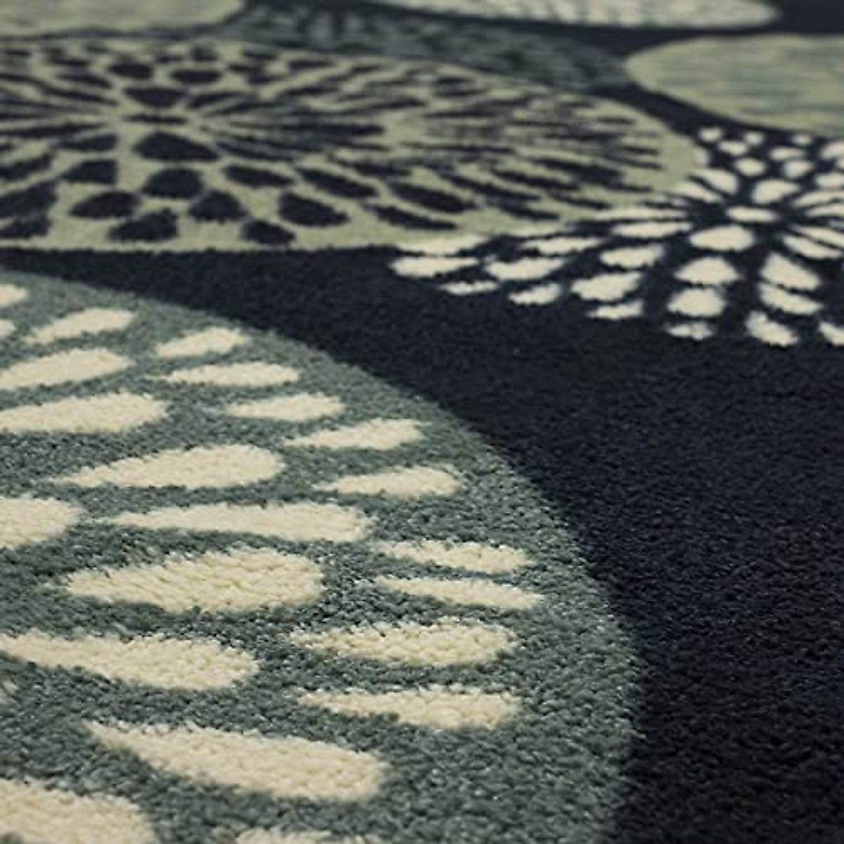 Mohawk Home Aurora Foliage Friends Floral Ornamental Medallions Area Rug, 5'x8', Blue