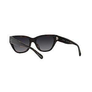 Coach HC8370U Universal Fit Sunglasses, Black/Dark Tortoise/Grey Gradient Polarized, 54 mm
