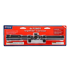 Crosman 0410 Targetfinder 4x15mm Duplex Reticle Riflescope, Black