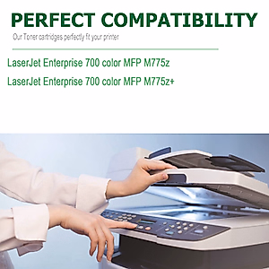 651A Black Toner Cartridges Replacement for HP 651A CE340A for Laserjet Enterprise 700 Color MFP M775 Series MFP M775z, M775z+ (1-Pack, 13,500 Pages)