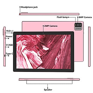 RUIQIAI Tablets 2024 Newest 2 in 1 Tablet with Keyboard, 10 inch Tablet Android 11, 6GB+128GB/512GB Expand, 2.4G/5G Wi-Fi 6, 6000mAh, 1280 * 800 IPS, Dual Camera，GMS Tablet with Case
