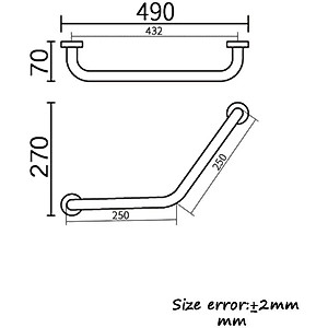 HongLianRiven Bath Handle Towel Rail Shower Grab Bar,Elderly Disabled Pregnant Women,Safety Non-Slip Accessible Bathroom Handrails, Bathtub, Toilet, Kitchen