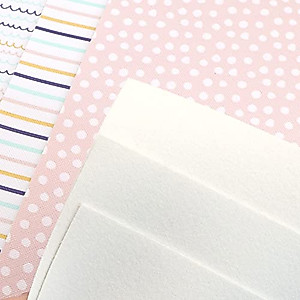 David accessories Dots Stripe Faux Leather Fabric Sheets Kinds of Synthetic Leather Fabric Assorted 5Pcs 7.7" x 12.9" (20 cm x 33 cm) for DIY Earrings Bows (Dots-Stripe)