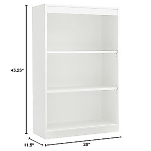 South Shore Axess 3-Shelf Bookcase, Pure White
