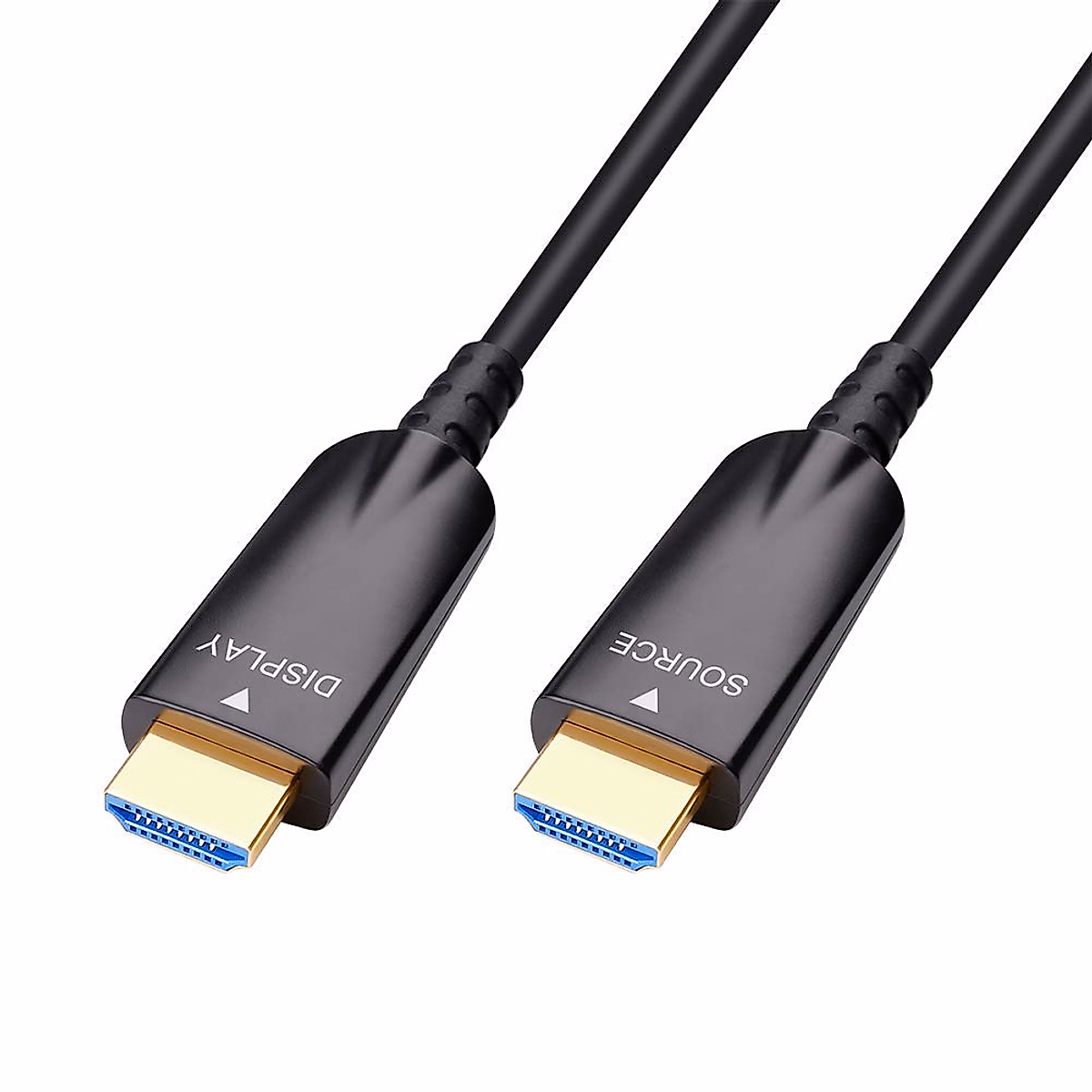 DTech 75ft Fiber Optic HDMI Cable with 4K 30Hz and 1080p 60Hz HD Video 3D ARC HDCP CEC High Speed Supported (75 Feet, Black) compatible with DVD Player, computer monitor, gaming console, TV
