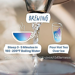 Kubo Tea, Earl Grey Black Tea, Organic High Caffeine Blend, 20 Servings (155mg Caffeine each), Pyramid Tea Bags, Compostable & Biodegradable Packaging, Healthy Coffee Substitute