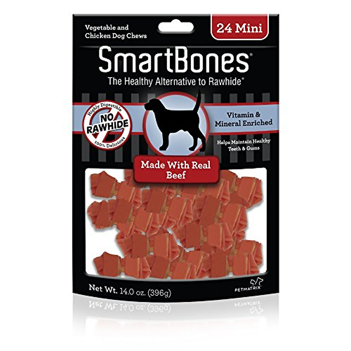 SmartBones Beef Dog Chew, Mini, 24 pieces/pack, 24 Count(066410)