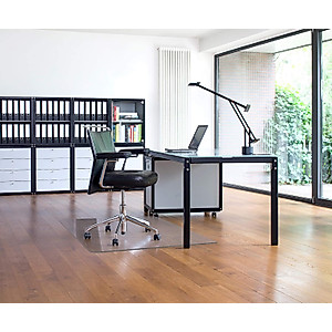 HOMEK Office Chair Mat for Hardwood Floor, 48” x 36” Clear Desk Chair Mat for Hard Floors, Easy Glide Floor Protector Mat for Chairs