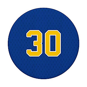 Basketball Legend #30 Blue and Yellow PopSockets PopGrip: Swappable Grip for Phones & Tablets