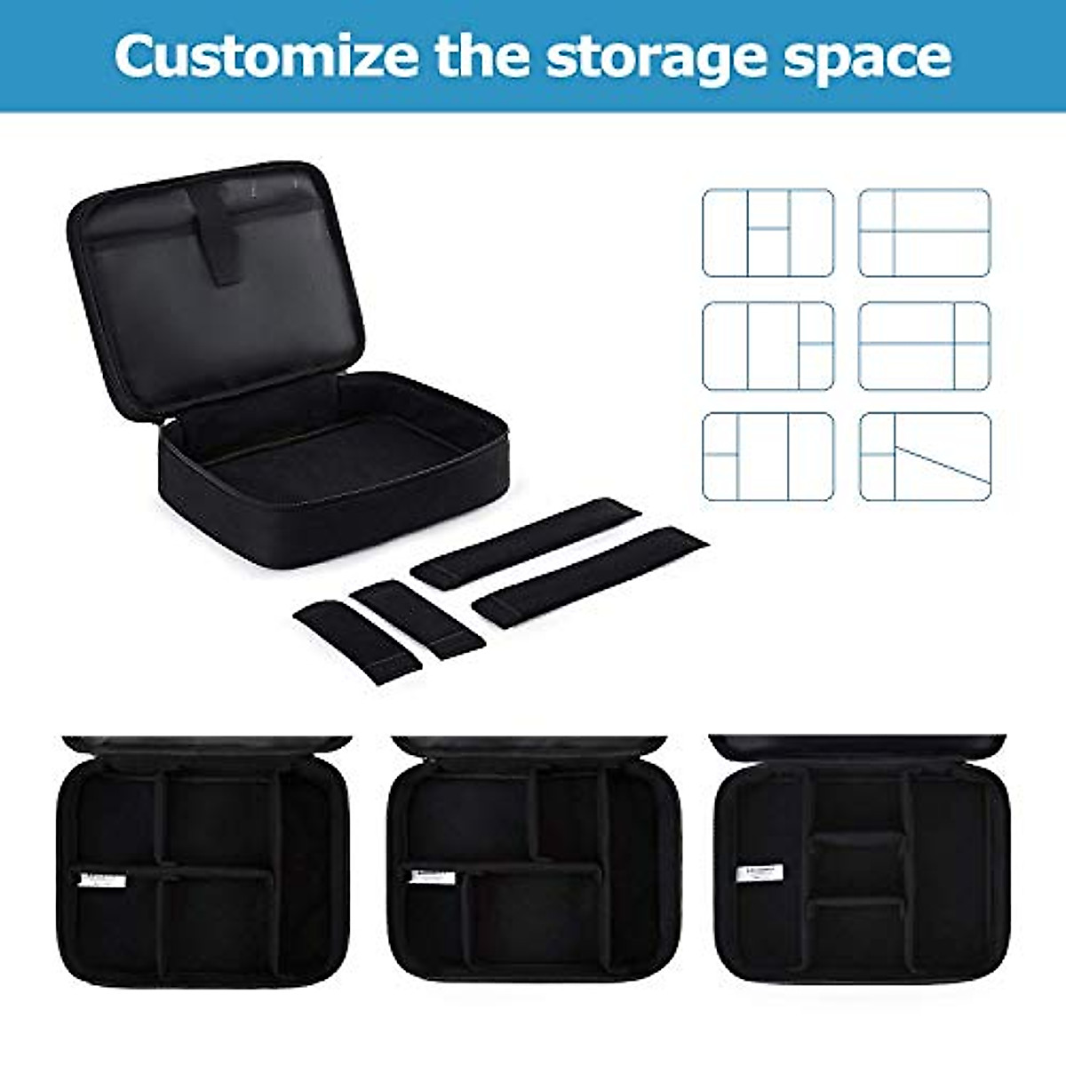 BAGSMART Electronic Organizer,Large Double Layer Cable Bag,Travel Organizer Bag,Electronics Accessories Storage Cases for iPad,Cables,Chargers,Hard Drive,Game Cards