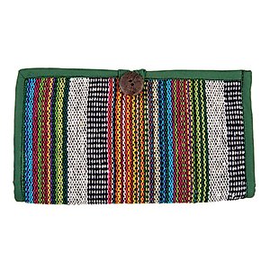 Freakmandu Collections Women's Wallet Vegan - Handmade Bifold Wallet 100% Cotton Made in Nepal