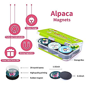 MORCART 30PCS Inspirational Magnets, Llama Cactus Motivational Magnets for Refrigerator Cute Animal Magnets for Fridge Classroom Whiteboard Locker Office