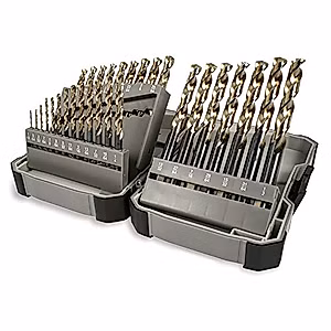 Montana Brands MB-64874 29 Piece 135 Degree Cobalt Jobber Drill Bit Set w/HD case