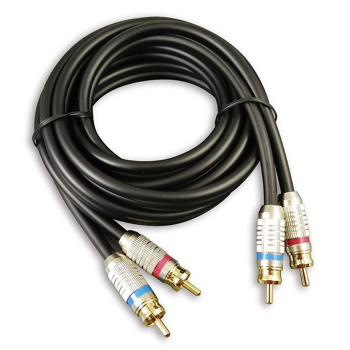 amber RCA to RCA Stereo Audio Cable, Analog, OFC, 24K Gold Plated. (2 m/ 6.5 ft)