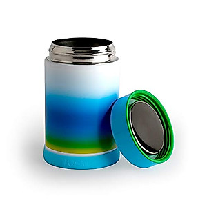 French Bull Stainless Steel Leak Proof Hot Lunch Thermos Vacuum Insulated Food Soup Jar Container, Easy Grip Lid, 16oz, Blue Ombre (71134)