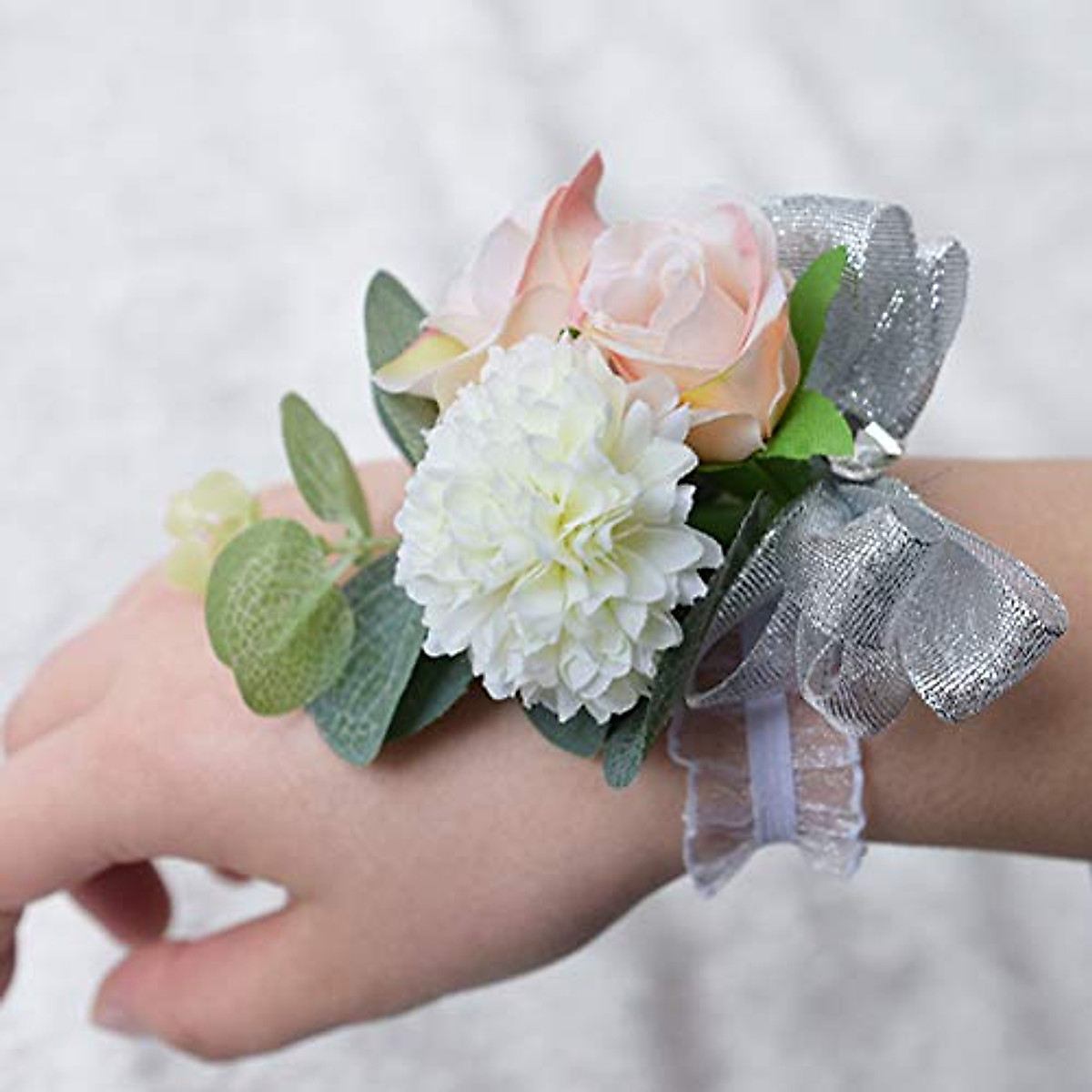 Elifemona Prom Corsage Wristlet Wrist Corsage Wedding Flower Corsage for Wedding Wristband