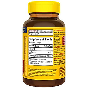 Nature Made CoQ10 400 mg, Dietary Supplement for Heart Health Support, 40 Softgels, 40 Day Supply